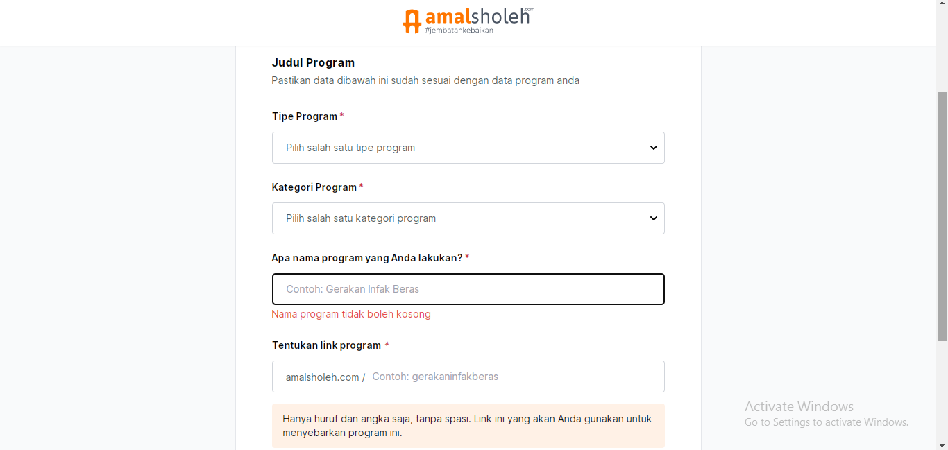 Membuat Program - Amalsholeh Helpdesk