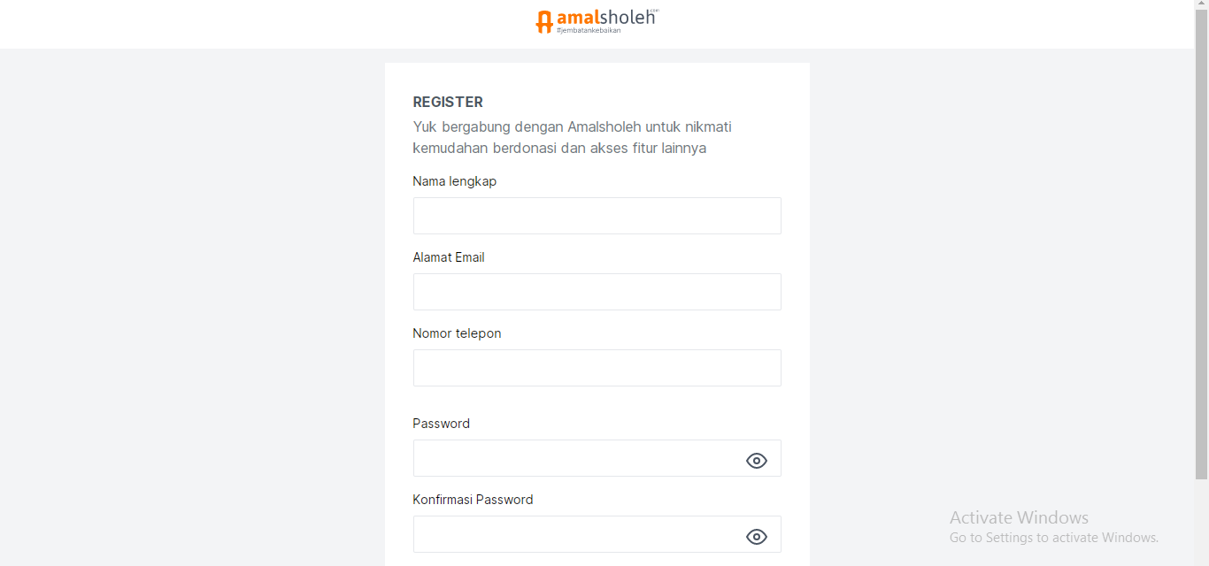 Daftar Akun Lembaga - Amalsholeh Helpdesk